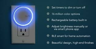Aumi is a bluetooth enabled, multi-color, rechargeable LED night light ...