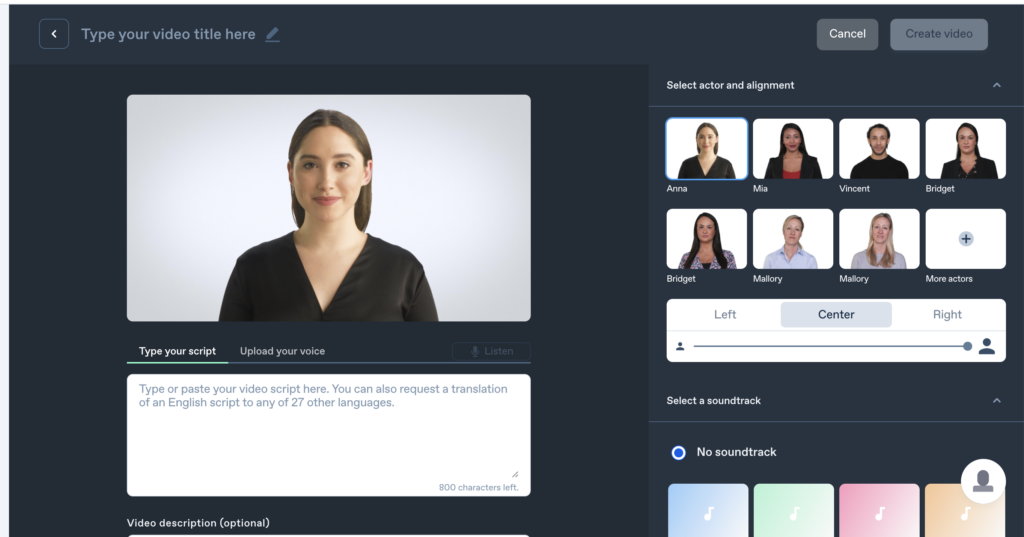Synthesia AI allows you to create professional AI videos from text in ...