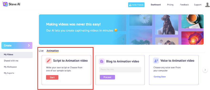 ‘Steve AI’- ‘Text to Video’ DIY video creation AI Tool | Innovation Essence
