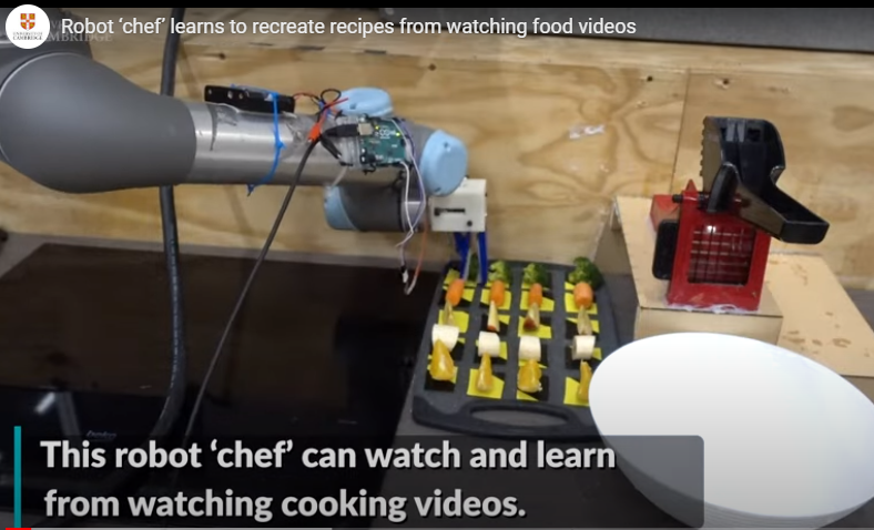 University of Cambridge has developed a Robot ‘chef’ that learns from ...